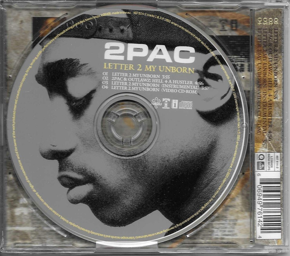 2 PAC Letter My Unborn PIC DISC INSTRUMENTAL & VIDEO CD Single SEALED ...