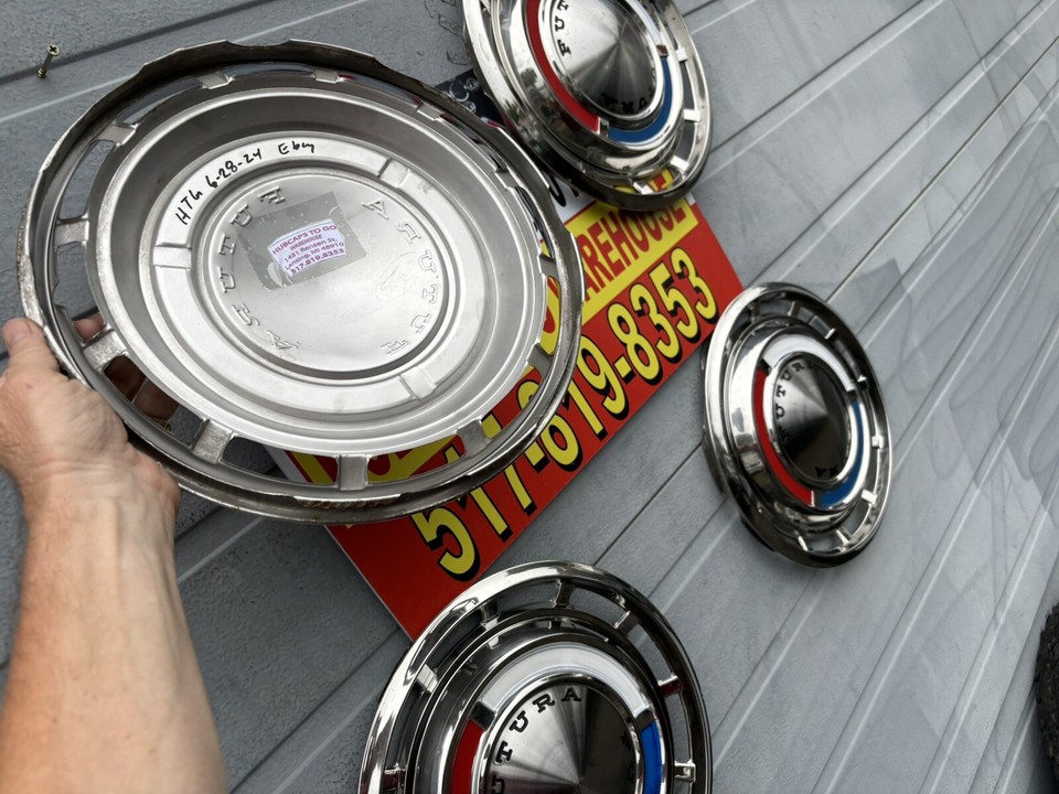1962-1963 Ford Falcon Futura Hubcaps 13" Set 4 | Red White Blue ...