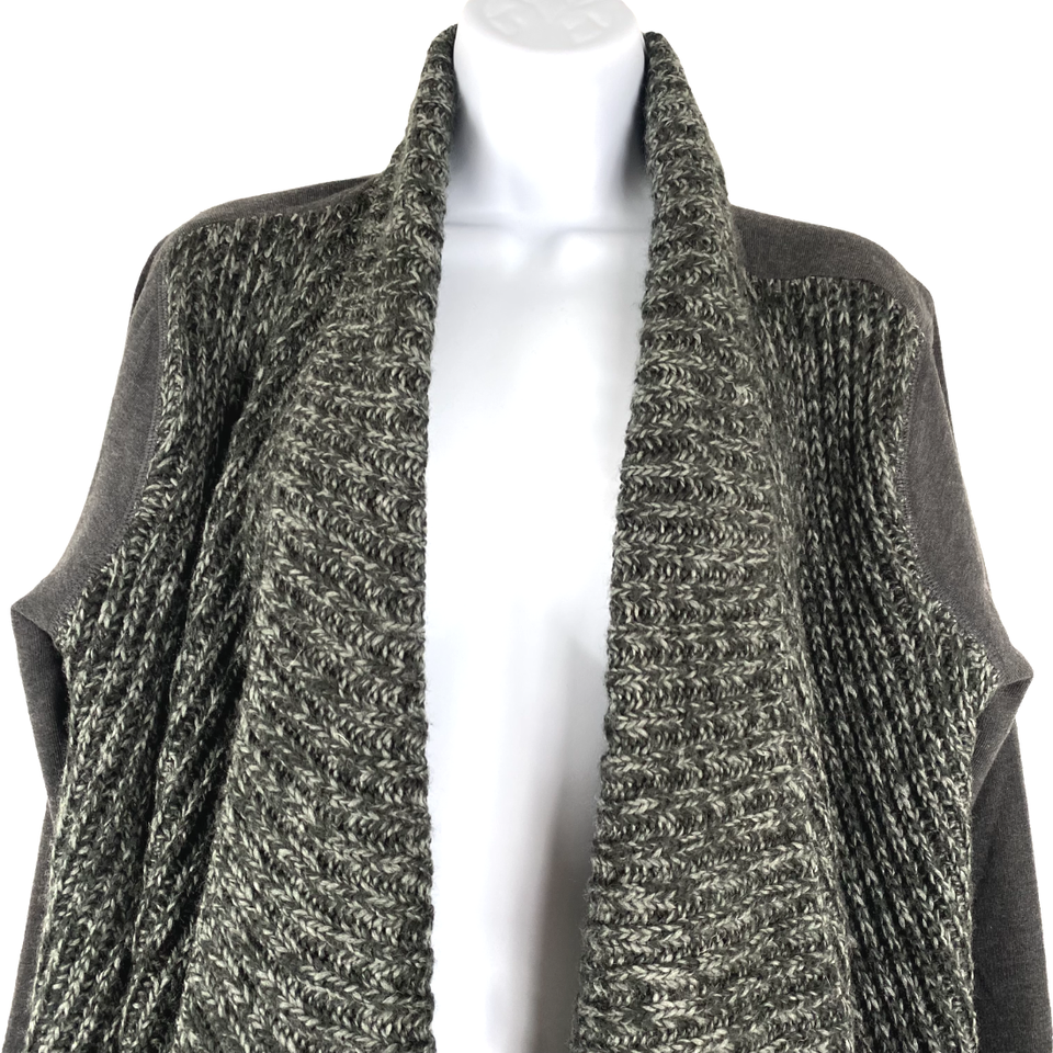 Prana Demure Open Cardigan Sweater XL Charcoal Organic Cotton Blend NWT ...