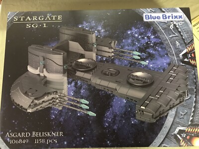 MIB Bluebrixx Stargate Sg1 Asgard Beliskner 1158pcs Pro Series Ship ...