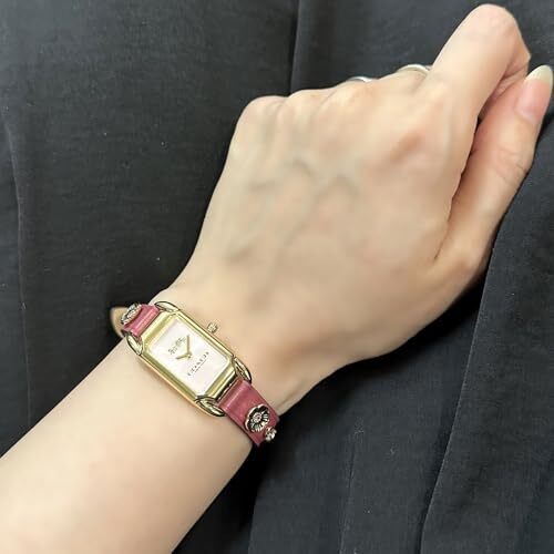 [Coach] Women's Watch CADIE Square Leather 14504117 Pink | eBay