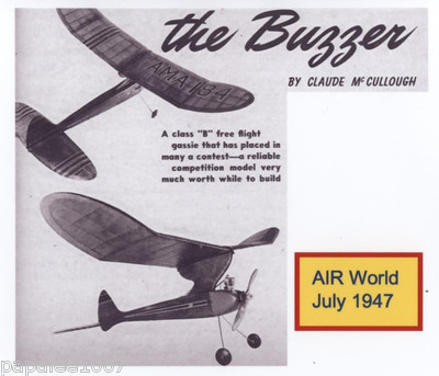 Model Airplane Plans (FF): Buzzer 46" Class B by Claude McCullough ...