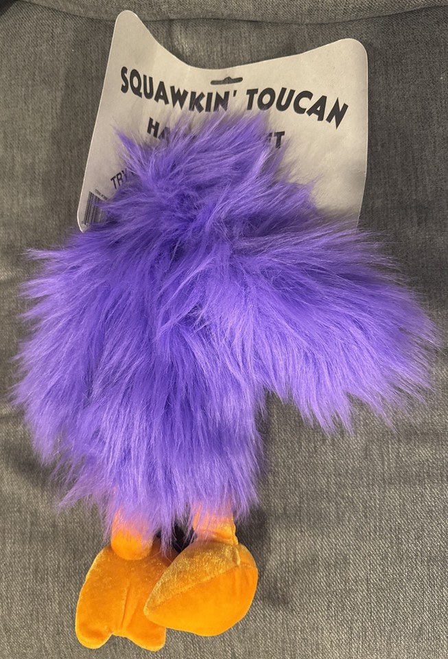 Vintage Squawkin Toucan Hand Puppet Bird Squeak Plush Toy Crow NOS ...