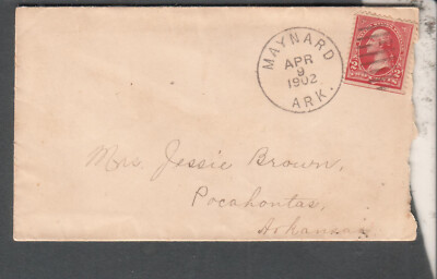 1902 cover Maynard Arkansas to Mrs Jessie Brown Pocahontas AR | eBay