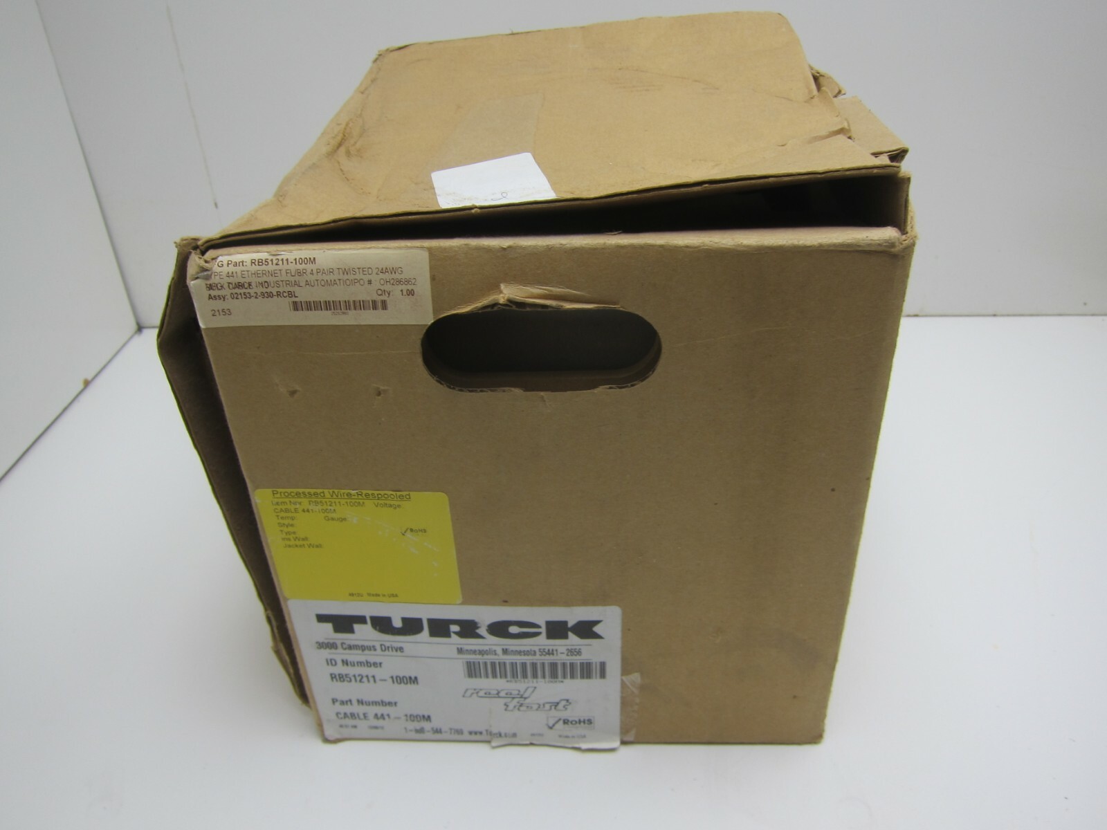 Turck RB51211-100M Cable; 4/24 AWG Stranded; 100 Meter | eBay