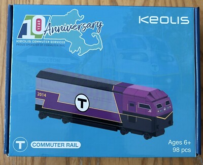 Keolis 10 Yr Anniv. Brick Loot Model Train Boston MBTA Locomotive ...