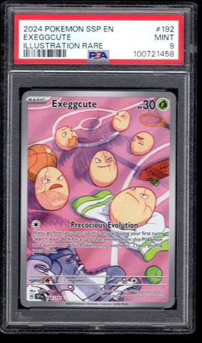 2024 POKEMON SSP EN EXEGGCUTE ILLUSTRATION RARE 192/191 PSA 9 MINT | eBay