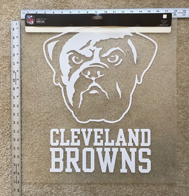 HUGE 18x19 Cleveland Browns Die-Cut Decal Car Truck Home Window Office ...
