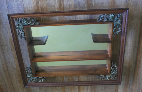 Vintage Mid Century Ornate Wooden Shadow Box TURNER WALL ACCESSORY w ...