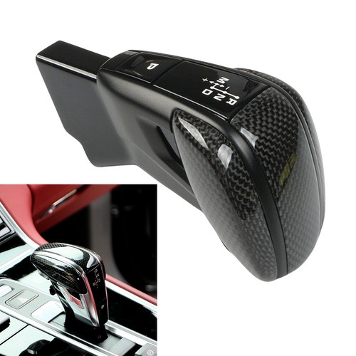 Black Carbon Fiber Center Console Gear Shift Lever Kit For Porsche ...