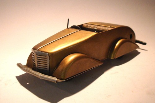 Vintage Toby One Clock Work Tinplate Toy With Key 1950s In Gold. No Box ...