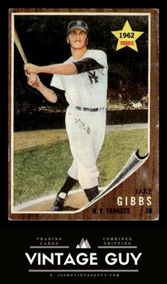 1962 Topps #281 Jake Gibbs RC Baseball Card | eBay