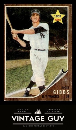 1962 Topps #281 Jake Gibbs RC Baseball Card | eBay