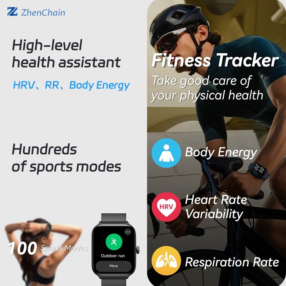 Smart Watch Women Men Fitness Tracker Heart Rate Watches for Android ...