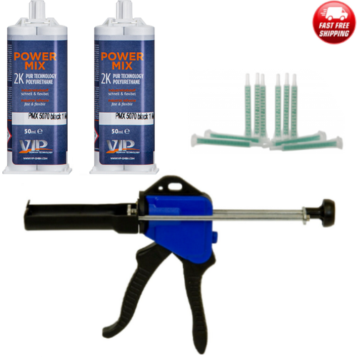 Power Mix 2K Kit PU Polyurethane Universal Repair Adhesive Black VIP ...