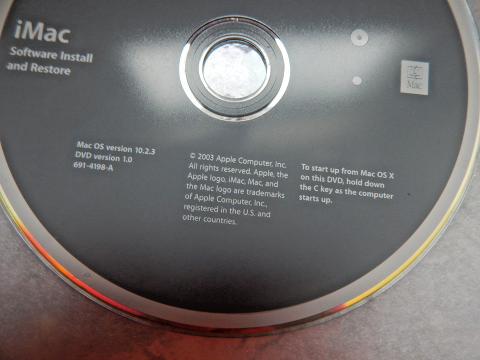 Apple Mac 2003 iMac Install and Restore Disc Version OS X 10.2.3 | eBay