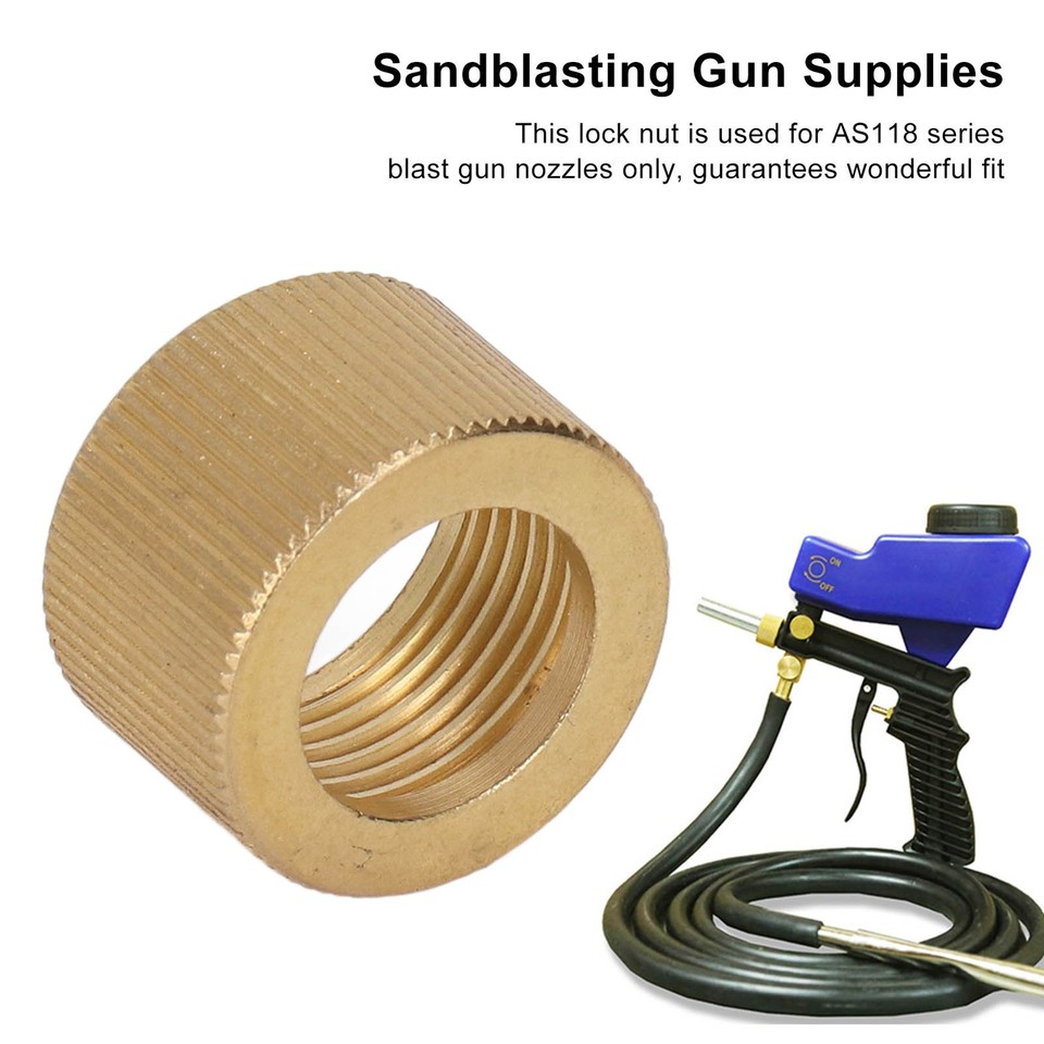 Sandblasting Gun Nozzle Lock Nut Nozzle Lock Nut Brass For AS118 | eBay