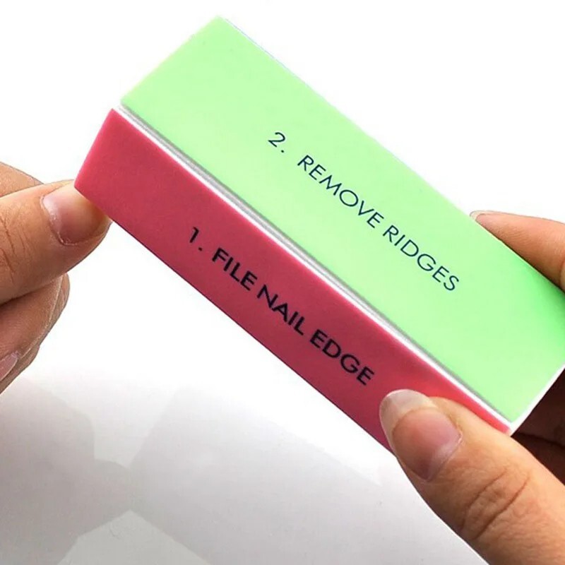 4 IN 1 NAIL BUFFER BLOCK Fine Grit Smooth Polish & Shine Remove Ridges ...