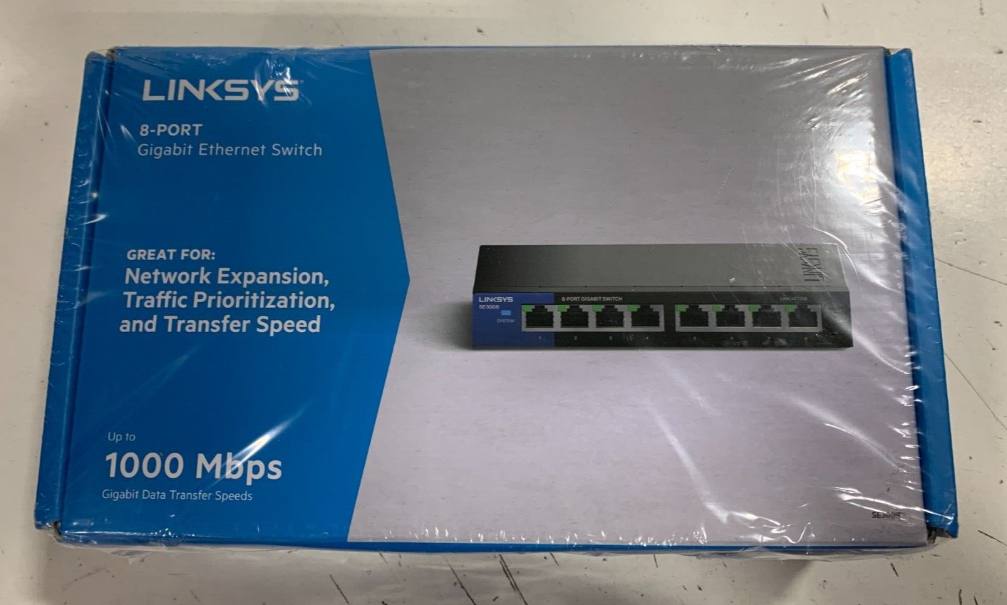 Linksys SE3008 8 Ports Rack Mountable Gigabit Ethernet Switch for sale ...