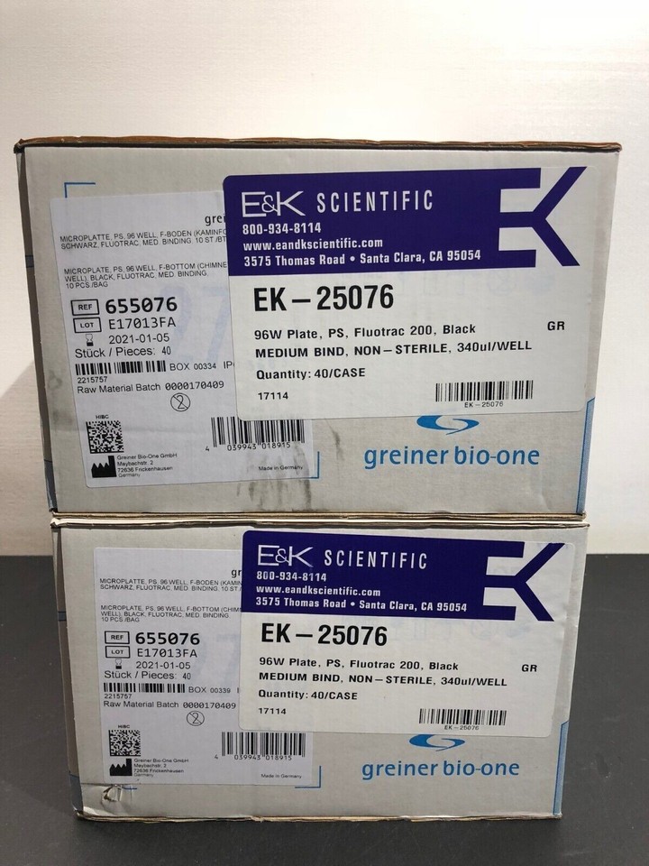 Greiner Bio-One REF 655076 Microplate 96 Well F-Bottom Medium Bind ...