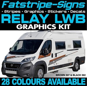 CITROEN RELAY L3 LWB GRAPHICS STICKERS STRIPES DECALS DAY VAN CAMPER ...