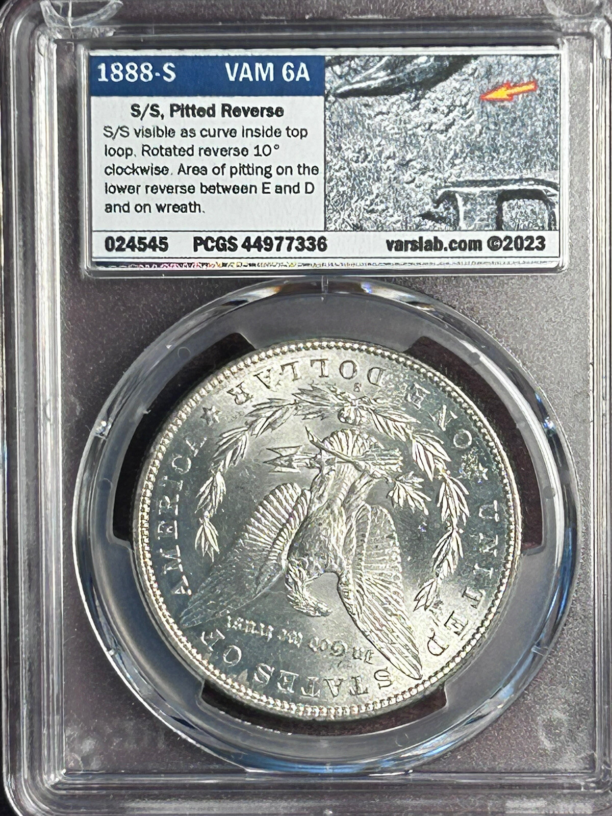 1888 S PCGS MS61 VAM 6A Pitted Reverse Hot 50 Morgan Silver Dollar | eBay