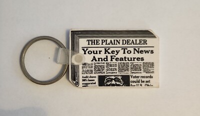 Vintage The Ohio Plain Dealer Newspaper Keychain Key Ring Rubber | eBay