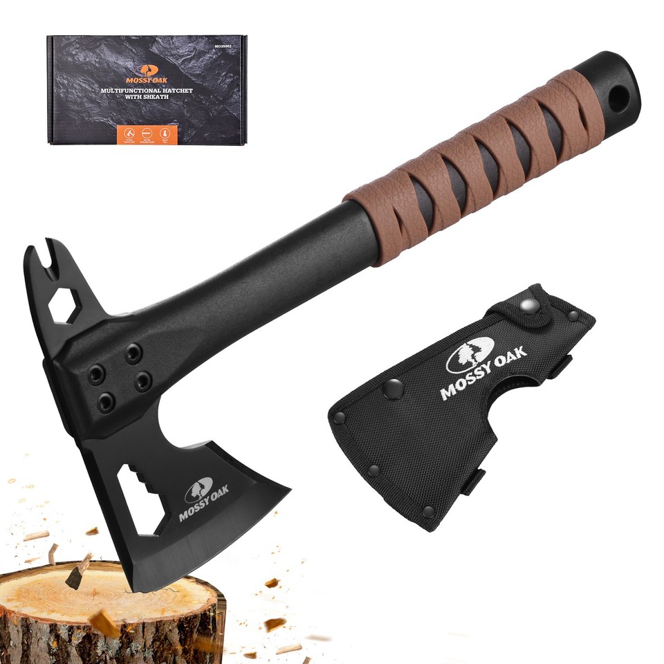 MOSSY OAK 12" Camping Axe and Survival Hatchet Small Camping Gear for ...