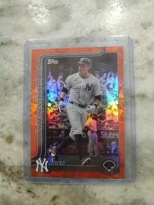 2025 Topps /25 Series 1 Baseball Orange Spring Training Foil Ben Rice ...