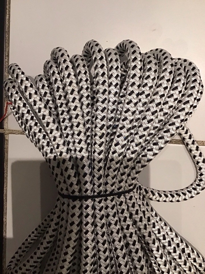 rope doublebraid polyester size 12 mm length 10.5metres sheet halyard ...