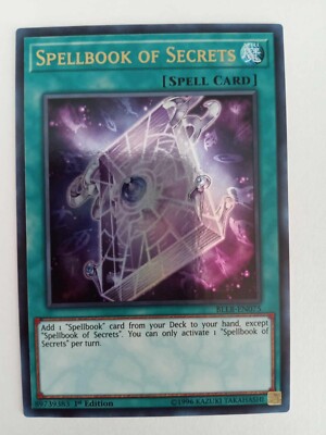 Yu-Gi-Oh-Spellbook of Secrets-BLLR-EN075-1st Edition-Foil-Rare-Near ...