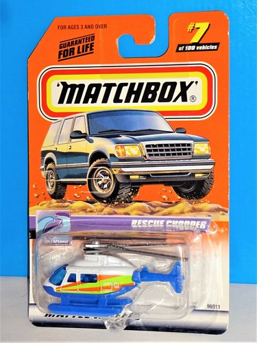 Matchbox Ocean Explorer Series #7 Rescue Chopper White & Blue w/ 2000 ...