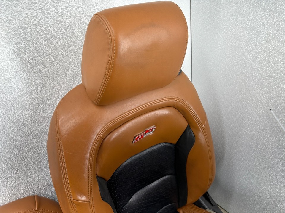 CHEVROLET CAMARO SS 16-19 OEM 2 TONE BROWN DOOR PANELS LEATHER HEATED ...