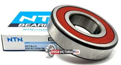 NTN Japan 6313 LLU Deep Groove Ball Bearing, Rubber Sealed 6313 2RS ...