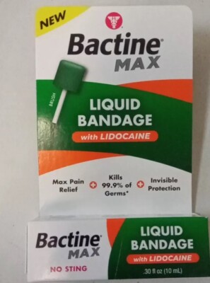 Bactine MAX Liquid Bandage No Sting 0.3 oz each Exp 03/26 | eBay