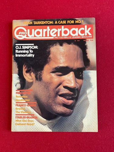 1976, O.J. Simpson "PRO Quarterback" Magazine (No Label) Scarce ...