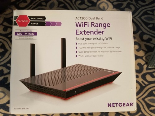 NETGEAR AC1200 Wireless (EX6200) Dual band WiFi Range Extender Complete ...