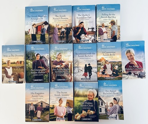 Lot of 14 Amish Love Inspired Inspirational Romance Paperback Novels ...