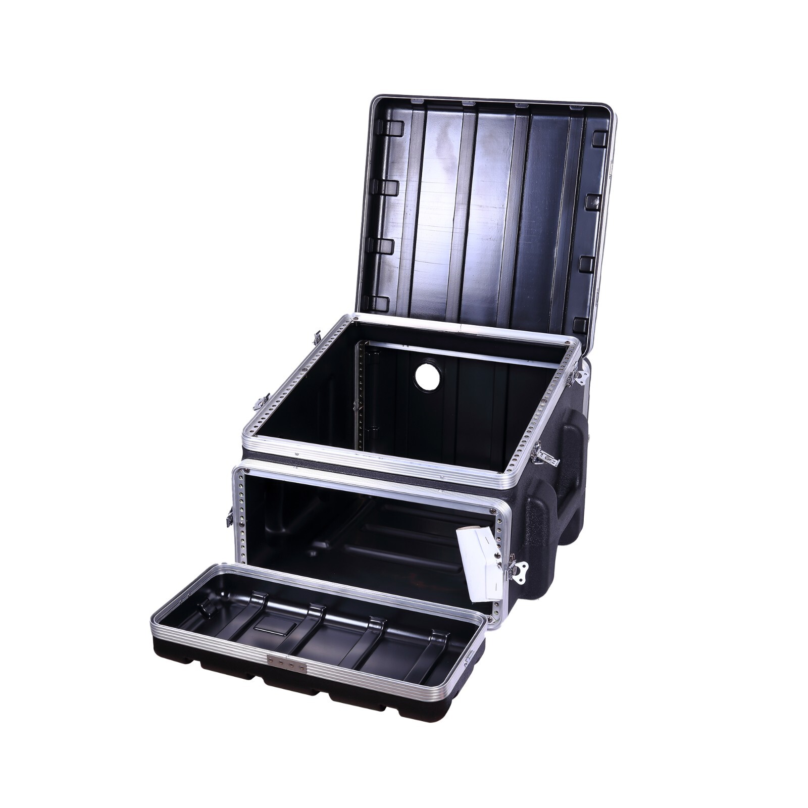 Crossrock Lightweight Molded Slant-Top Console Rack Case, 10U Top and ...