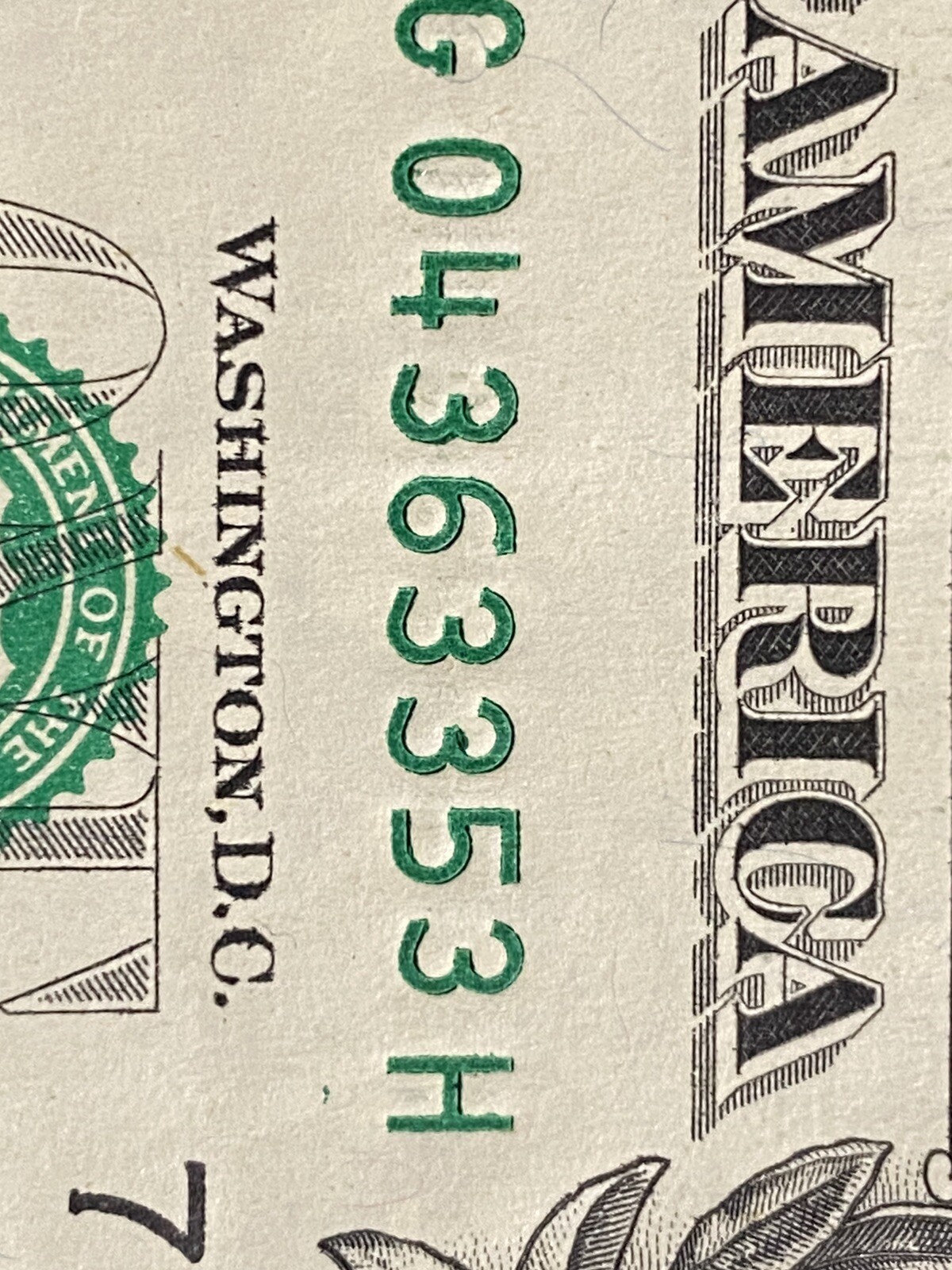 2013 $1 Dollar Bill INK ERROR Partial Overprint Of Serial Numbers | eBay
