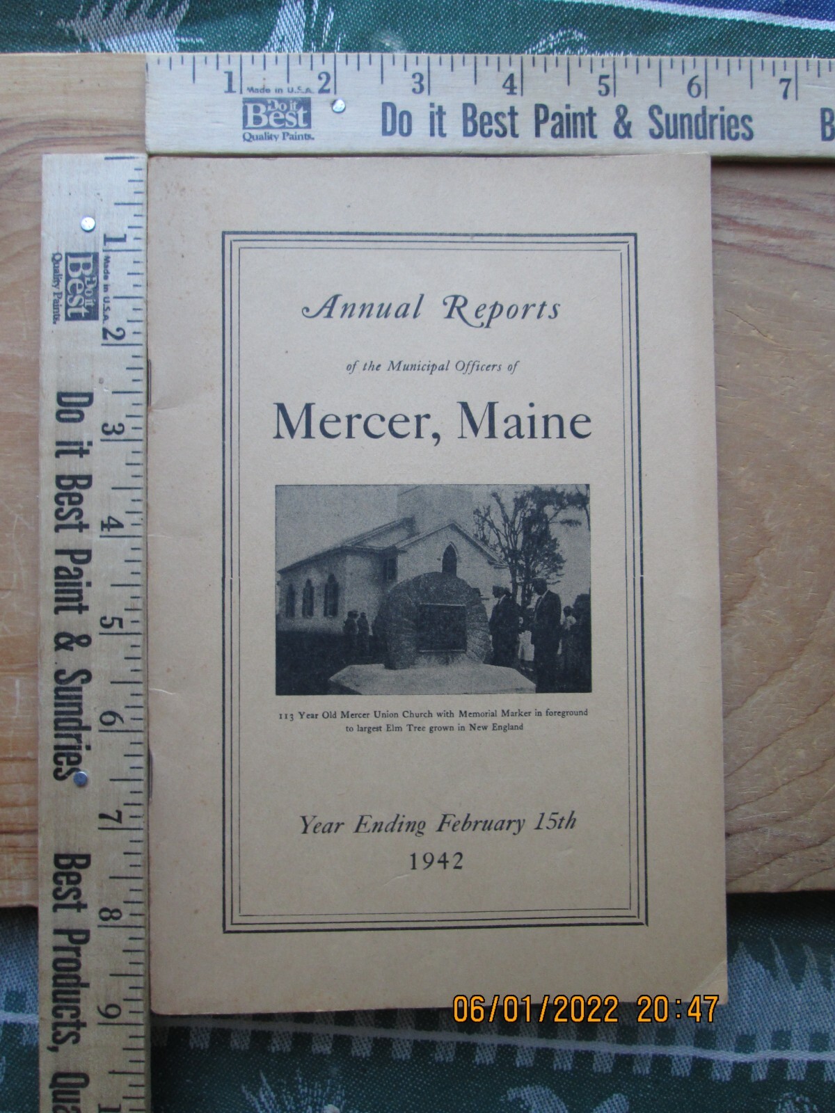 annual report town of mercer maine 1942 | eBay