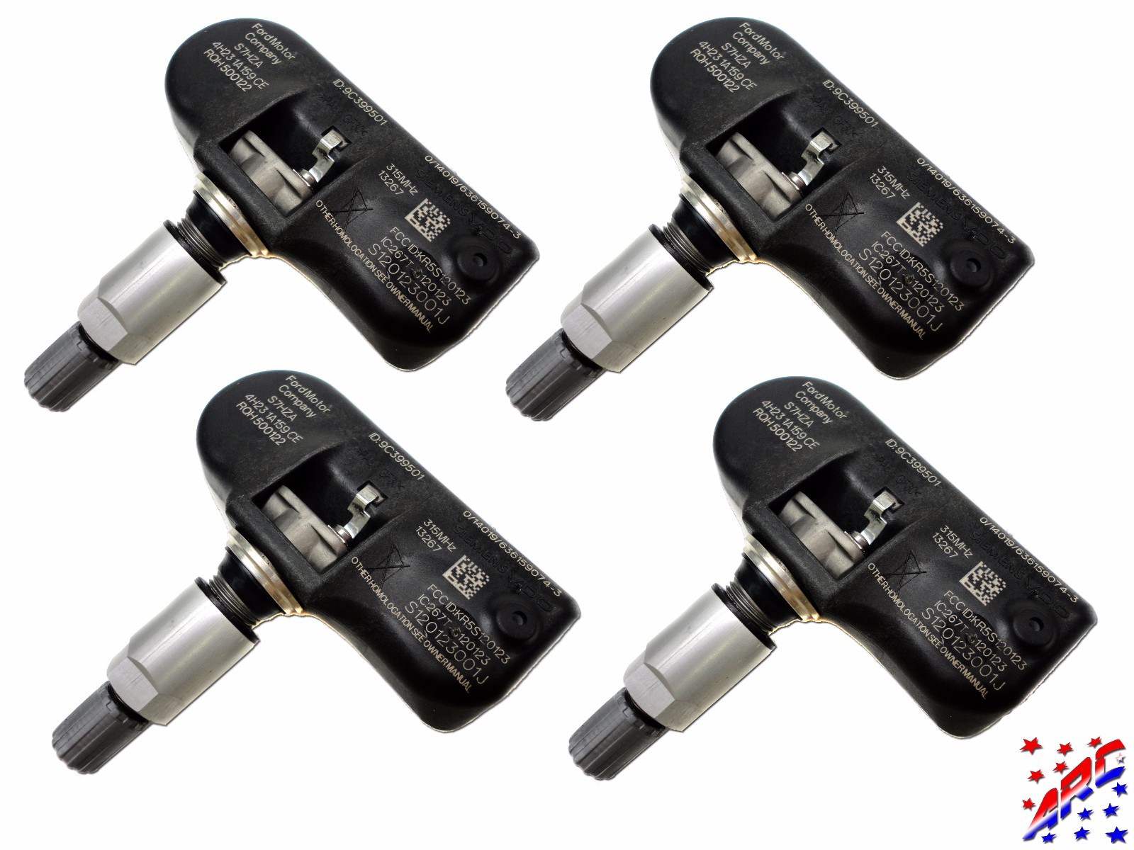 Complete Set of 4 Genuine OEM Land Rover TPMS Tire Pressure Sensors Kit ...