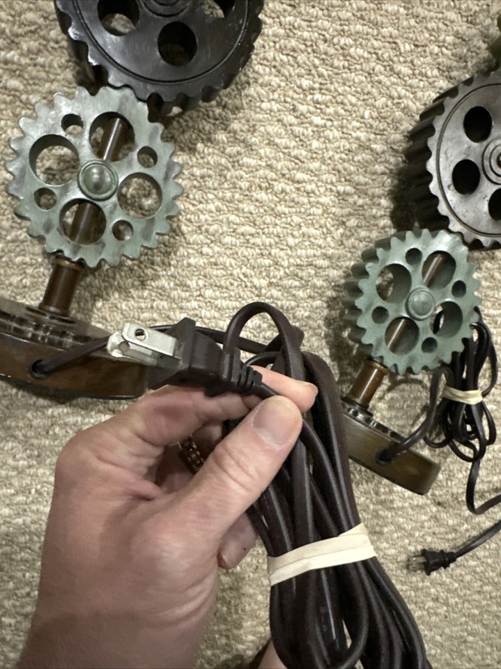 Industrial Large Table Lamps Rustic Gear Mechanical Spare Parts Set | eBay