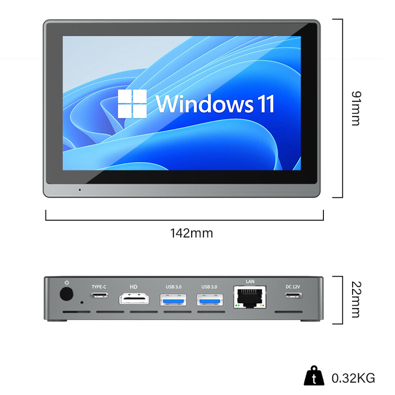 Mini Pc 5.5" Touch Screen Intel N5095 8GB 128GB Mini Computer Tablet ...