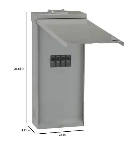 GE GE PowerMark Gold 200-Amp 1-Circuit Outdoor Main Breaker Load Center ...