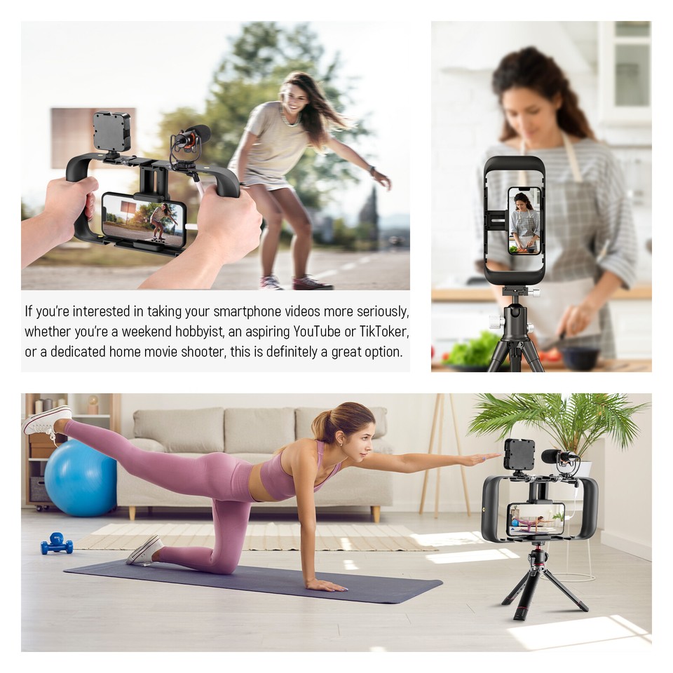NEEWER Smartphone Video Rig Phone Video Film Maker Stabilizer Grip ...