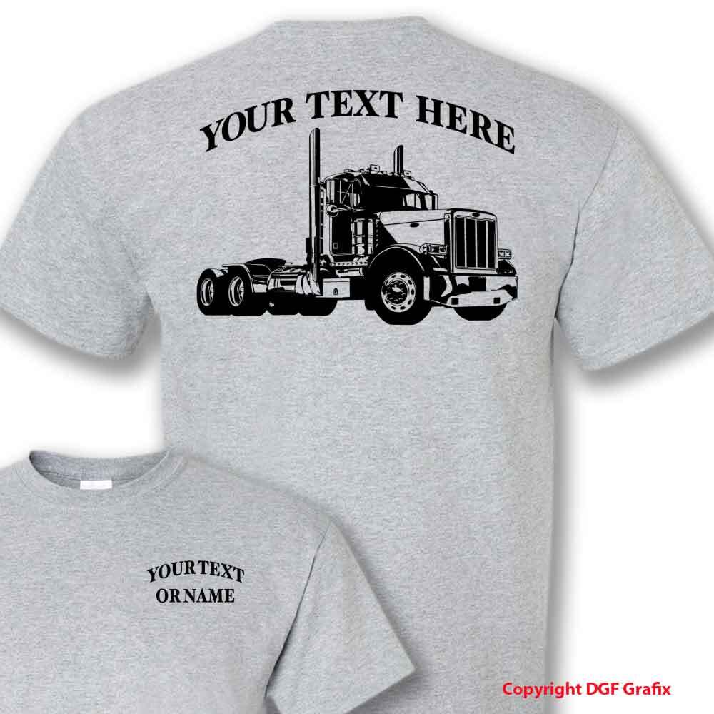 Peterbilt 359 T Shirts Peterbilt 389 Semi Truck Classic Cartoon Muscle
