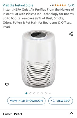 Instant Air Purifier Ap100 up to 630 Sq.ft. New Sealed Hepa Carbon ...