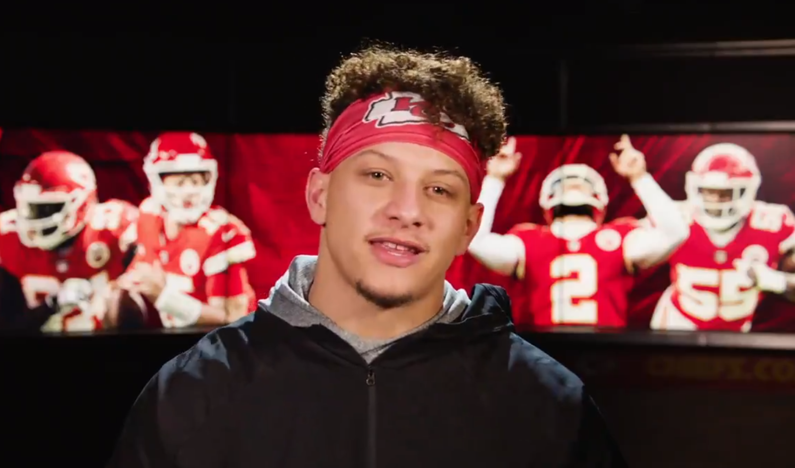 KC Kansas City CHIEFS KINGDOM Patrick Mahomes RED Headband HyVee SGA ...