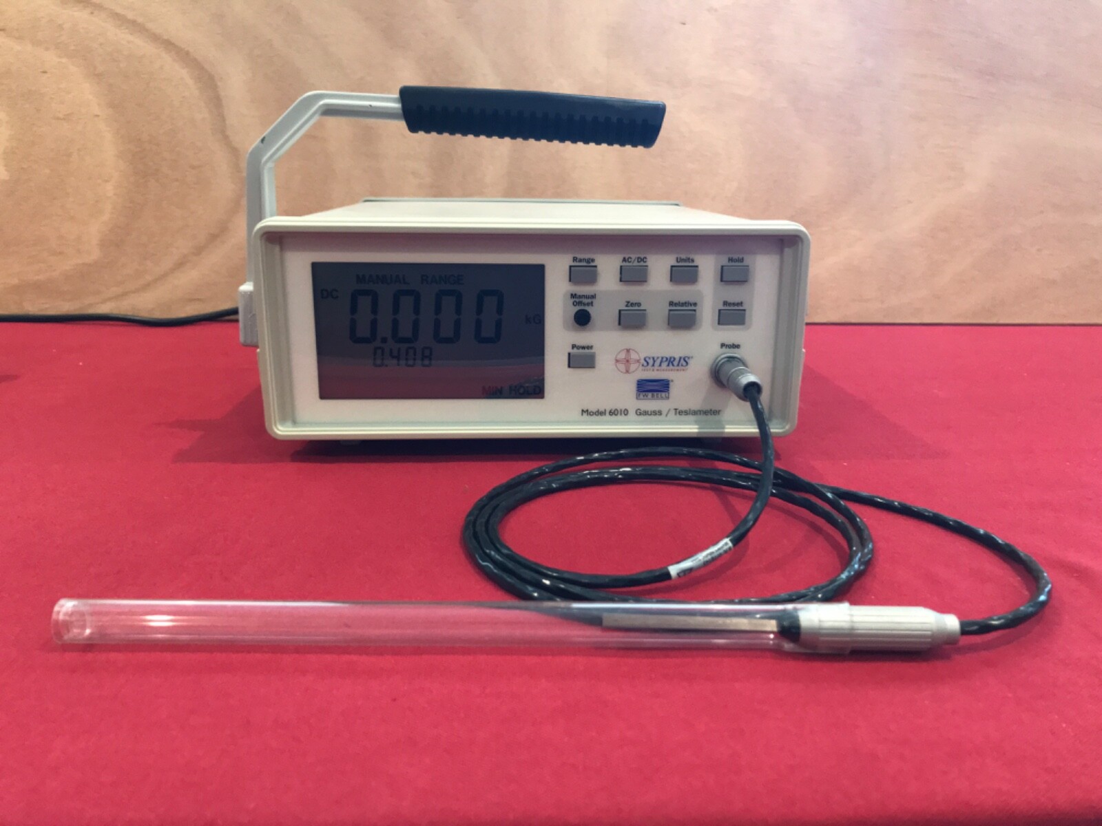 F.W. Bell Sypris gauss/Tesla meter 6010 20 kHz transverse probe STD61 ...